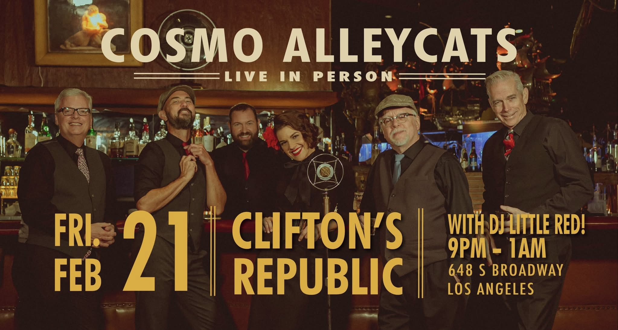 Cosmo Alleycats (SF) at Clifton's Republic - SwingDance.LA