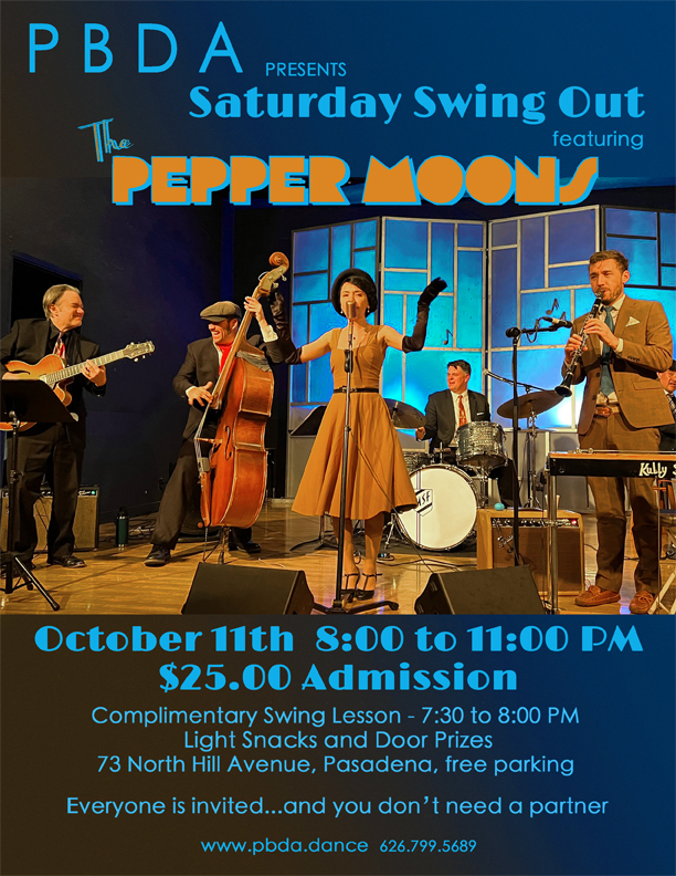 It's THE PEPPER MOONS- on Saturday Night, October 11th, at PBDA ...